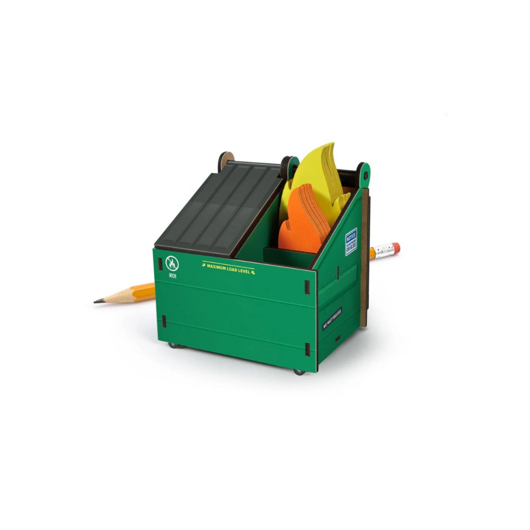 Desk Dumpster Pencil Holder with Note Cards | Bing's Des Moines