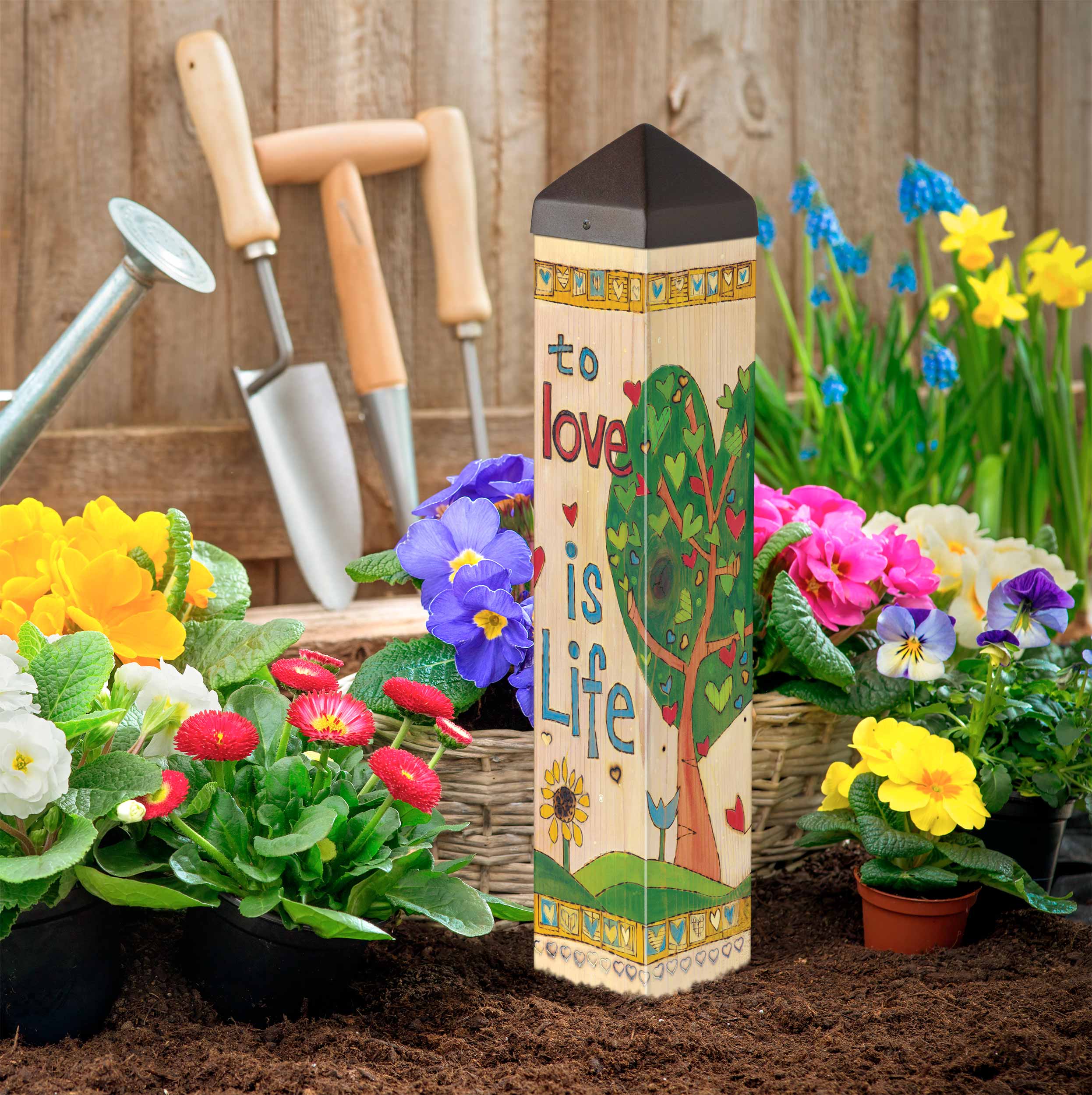 2 Foot Art Pole Love Is Life PL20011 | Bing's Des Moines