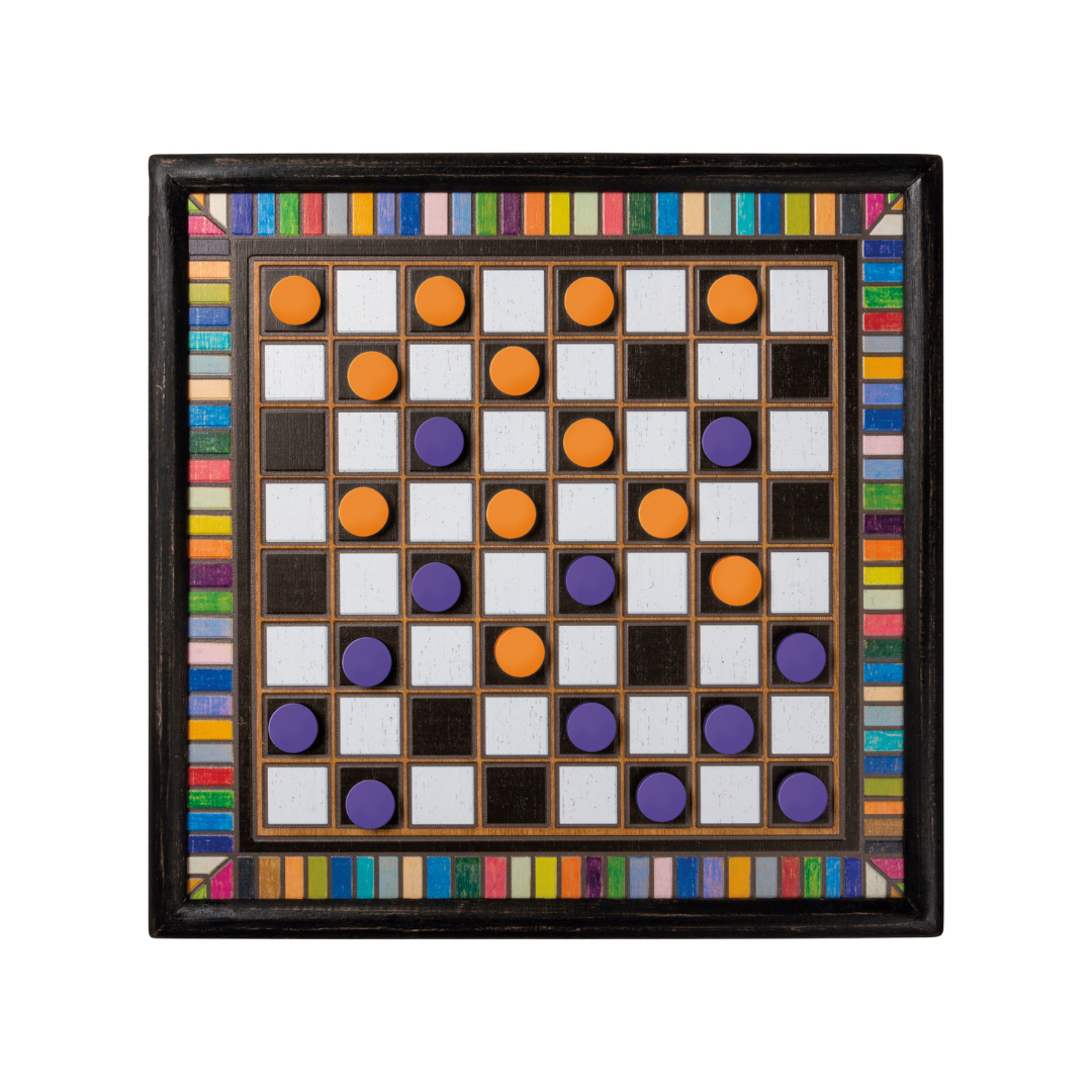 Wood Burned Checkers Wall Game | Bing's Des Moines